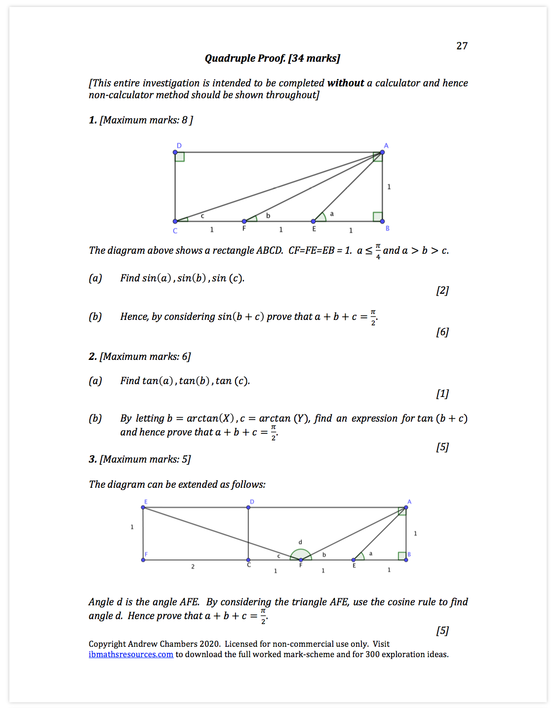 Paper 3 investigations 11-20 – intermathematics